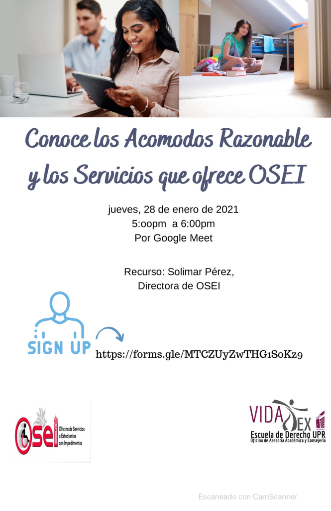 Conoce los Acomodos Razonable y los Servicios que ofrece OSEI – Escuela ...